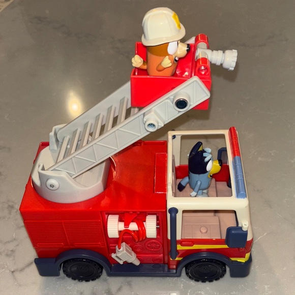 Toys | Bluey Firetruck Toy With Firefighter Bingo | Poshmark